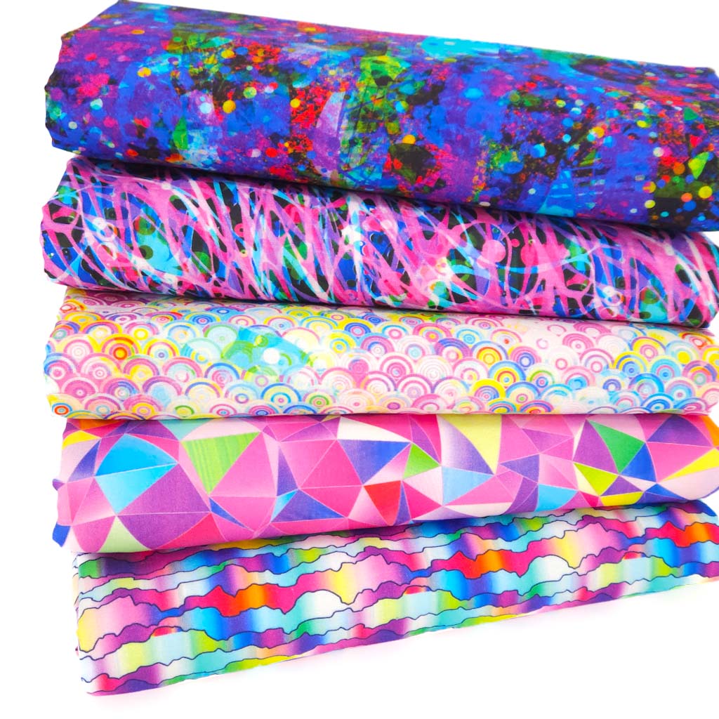 Bright Bundle - Cotton Fat Quarter Bundle - Purple & Pink – Fabric Love