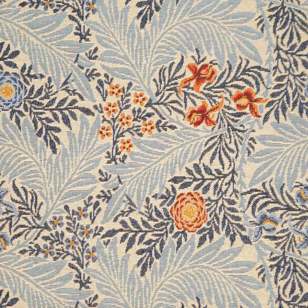 Larkspur Floral - Azure - Cotton Rich Tapestry Upholstery Fabric ...
