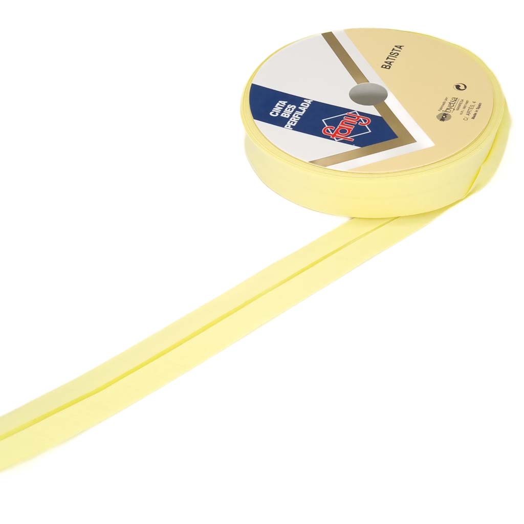 Plain Polycotton Bias Binding - 25mm - Lemon Yellow – Fabric Love