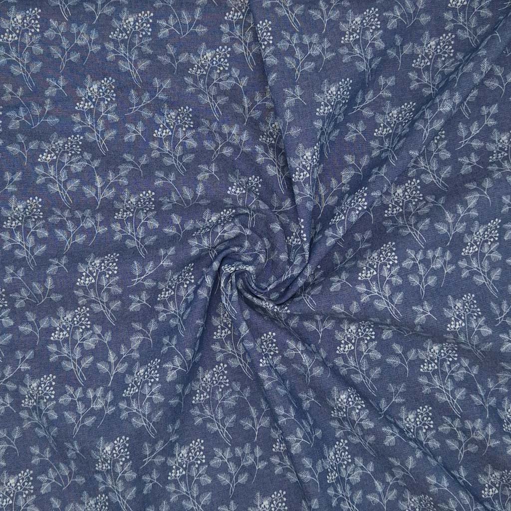 Feather Fern - Cotton Denim Chambray – Fabric Love