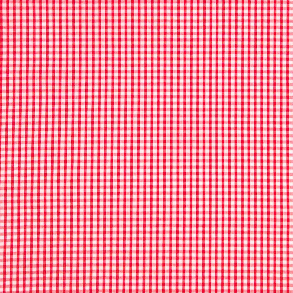 1/8" Corded Gingham Check - Red - Polycotton Fabric – Fabric Love