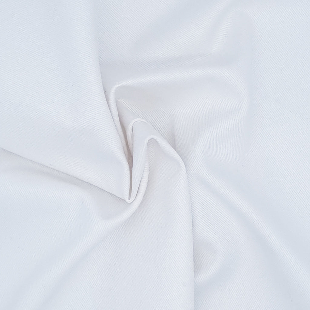 Plain 100% Cotton Drill Fabric - White – Fabric Love