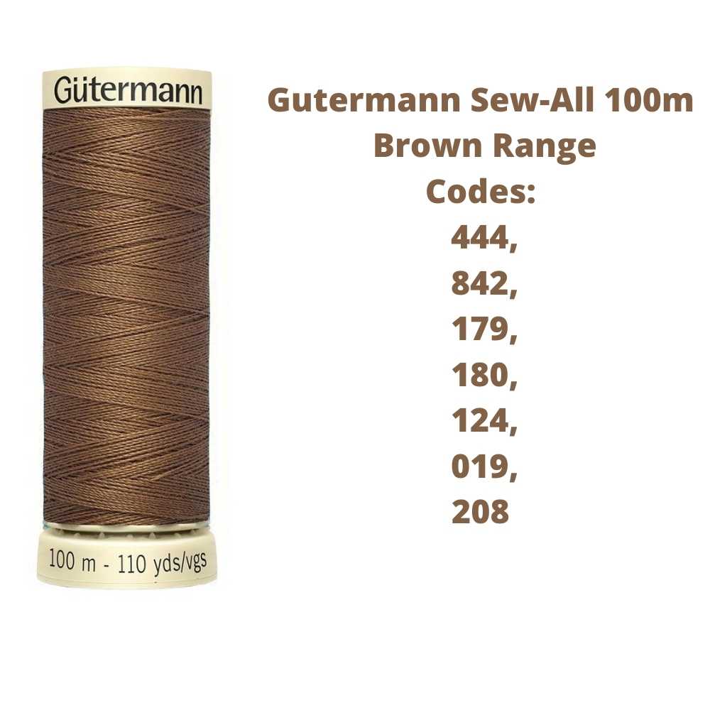 Gutermann Thread - Sew All - 100 Metres - Brown – Fabric Love