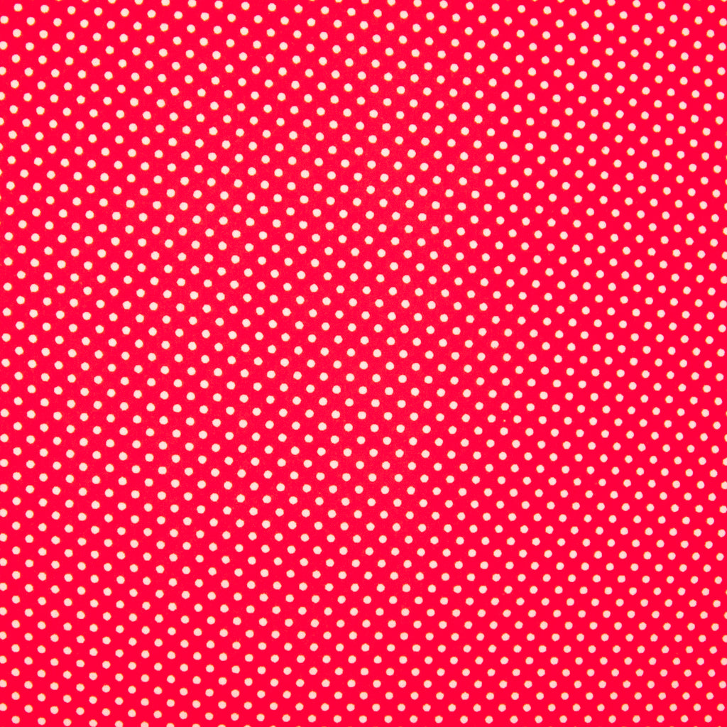 Tiny Pin Spot - 2mm White Spots on Red – Fabric Love