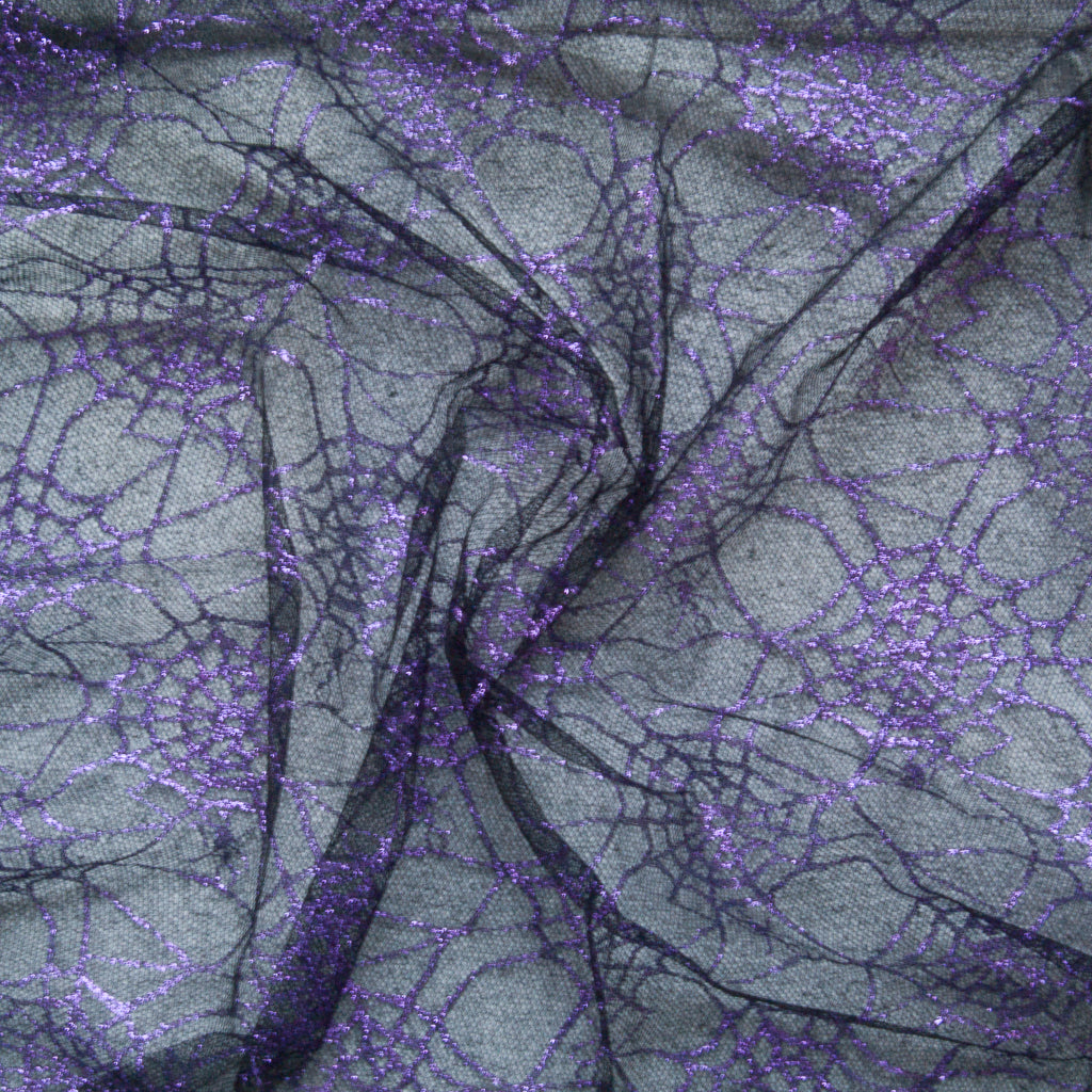 Spider Web Glitter Net - Purple – Fabric Love